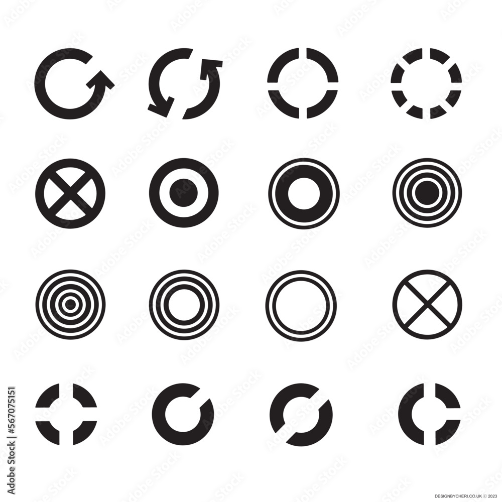 Circle Icons for infographics Stock Vector | Adobe Stock