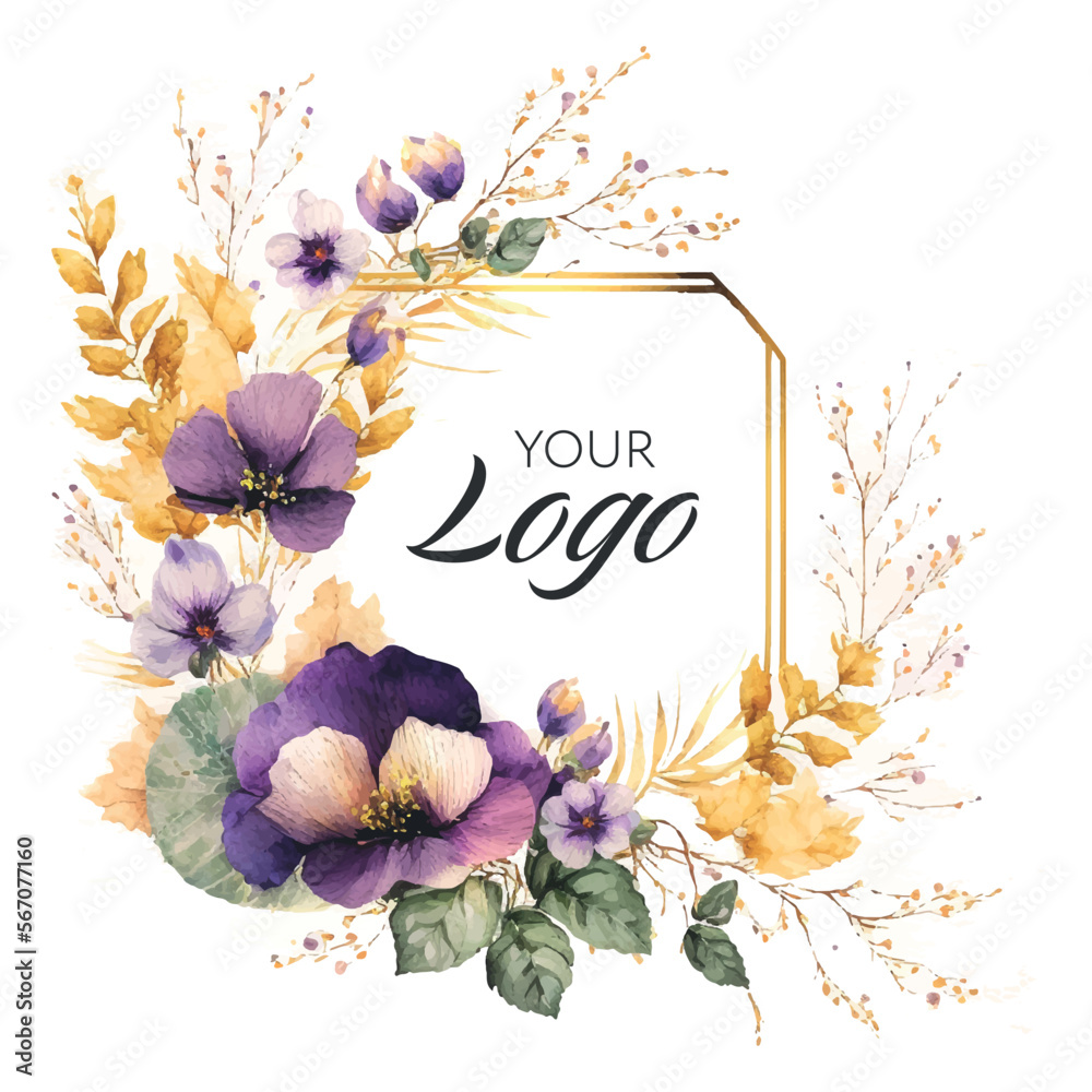 Vector flowers frame. Beautiful wreath. Elegant floral collection with ...