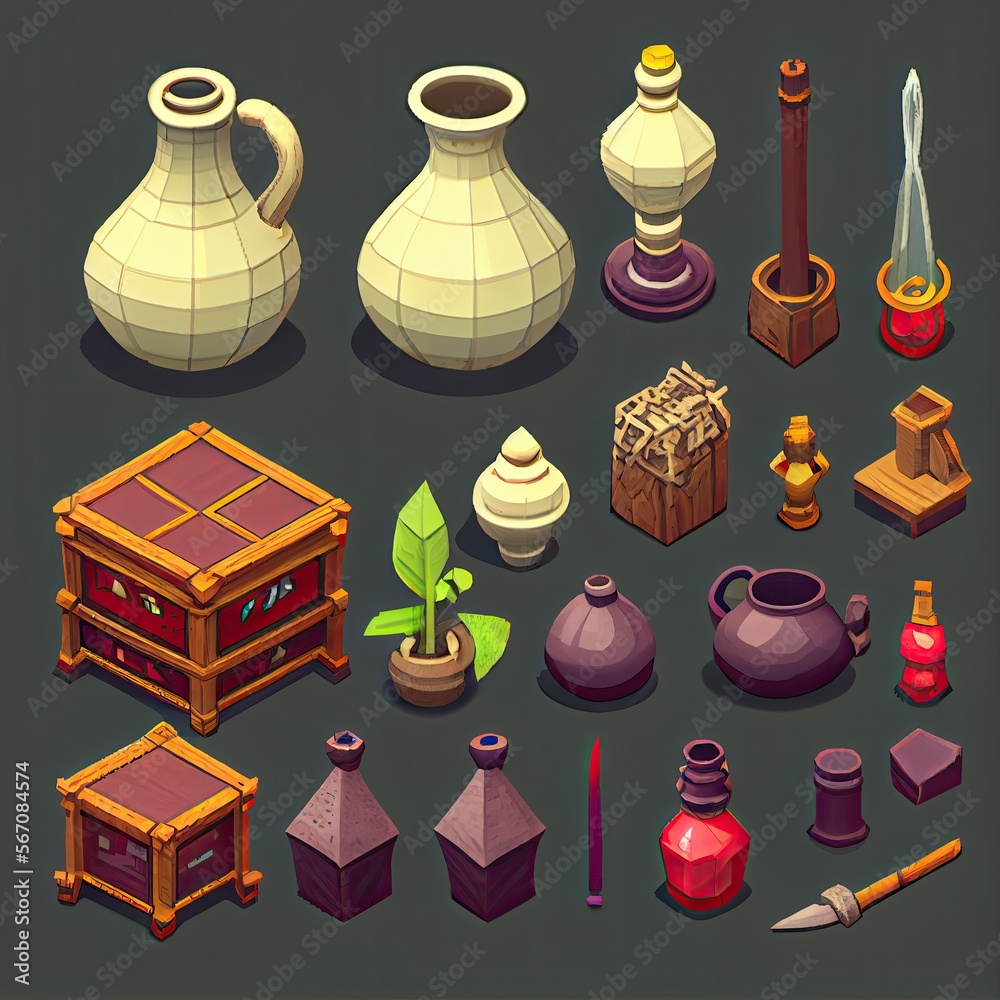 RPG game various assets and objects for use in indie games, fantasy ...