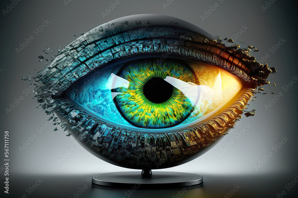 TV and monitor design made with imagined future technology. HD, Full HD ...