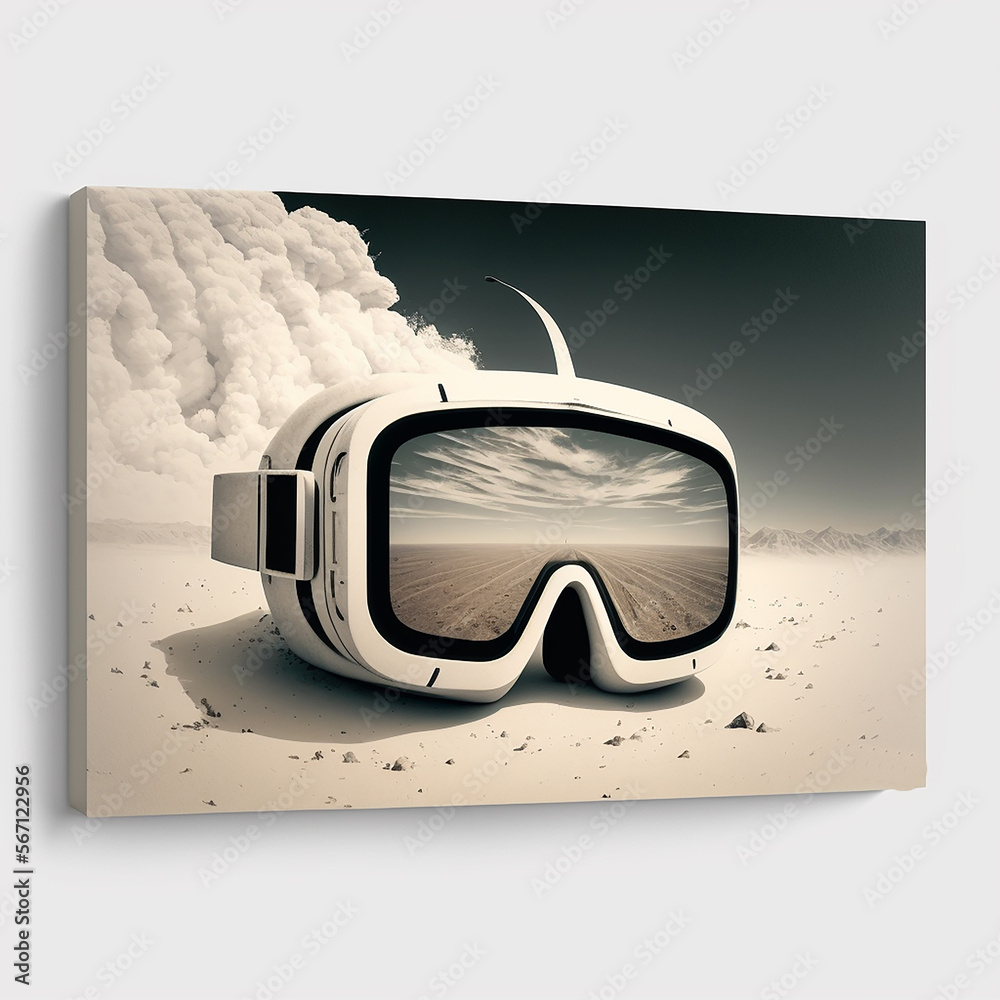 Gafas de RV o realidad virtual con imágenes virtuales y épicas ...