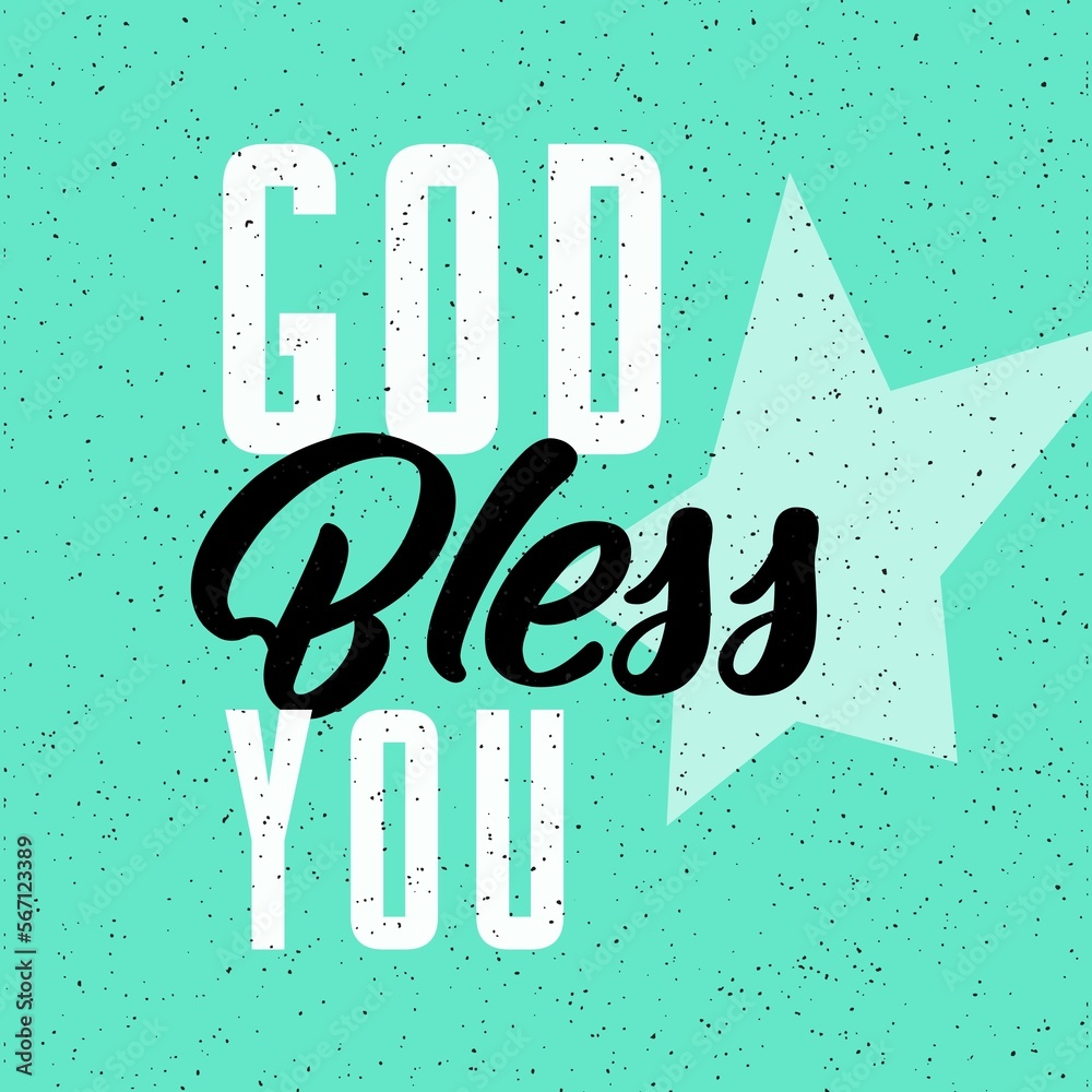 God bless you – Christian Greeting – Card with Christian typography ...