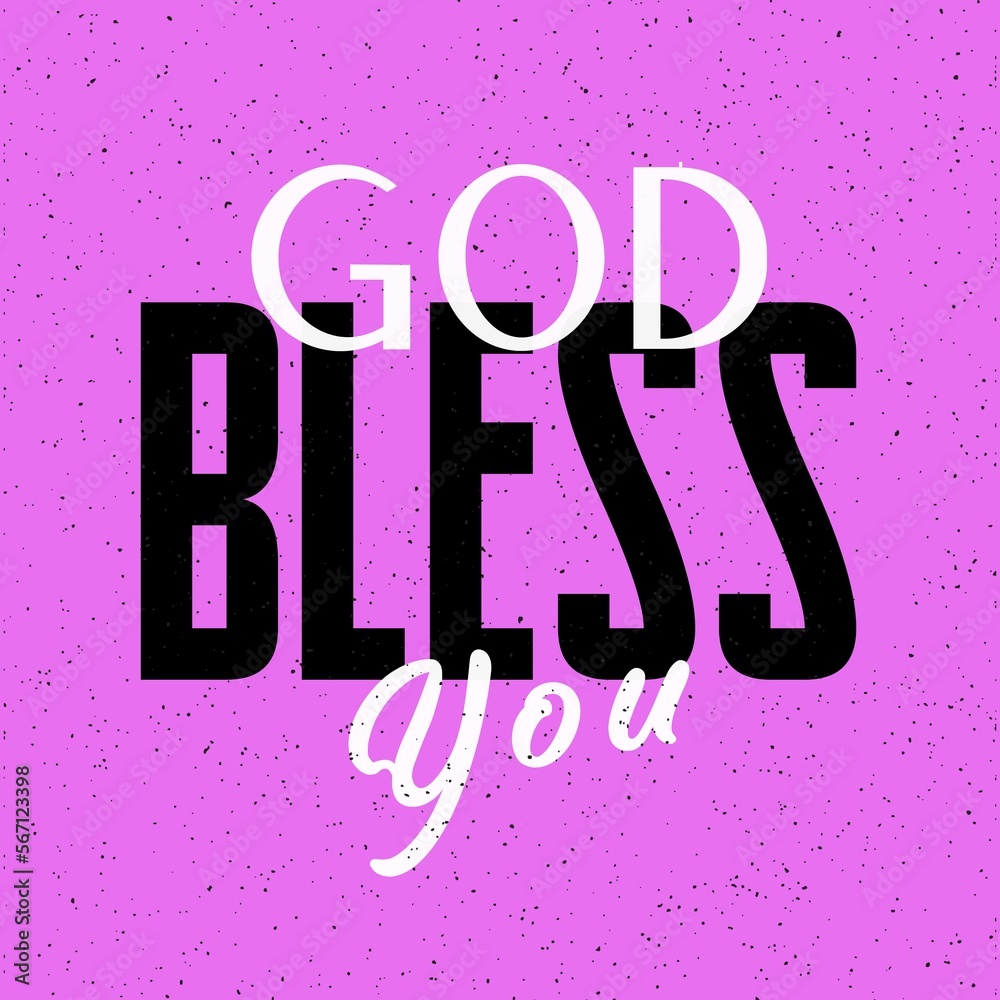 God bless you – Christian Greeting – Card with Christian typography ...
