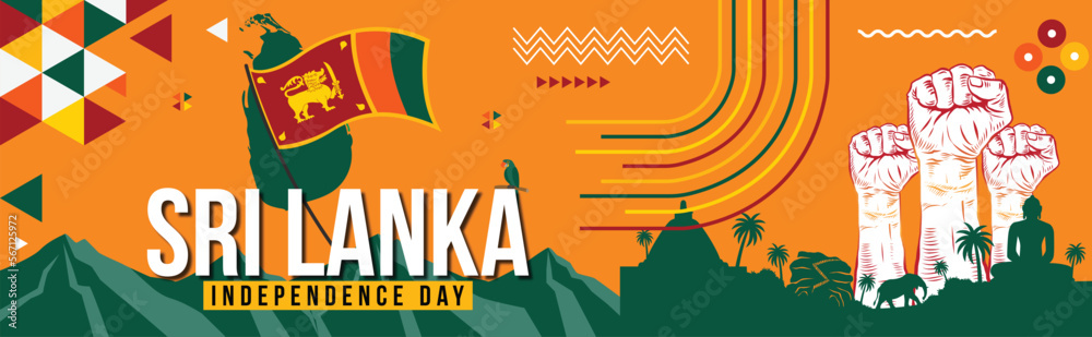 Sri lanka national day banner for independence day with Text, srilankan ... Sri lanka national day banner for independence day with Text, srilankan ...