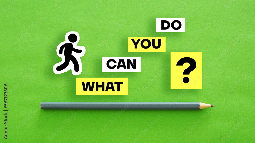 What can you do is shown using the text Stock Photo | Adobe Stock