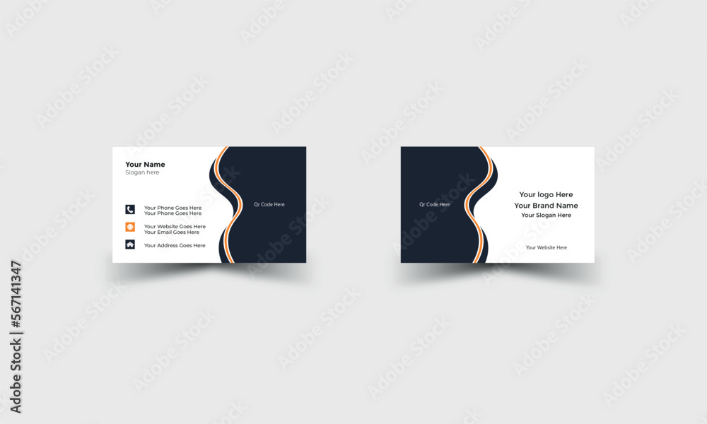 double sided professional business card design vector file print layout ...