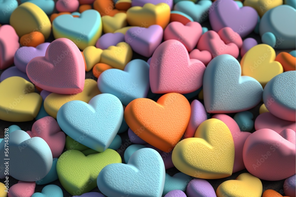 a bunch of hearts that are in the shape of a heart, all different ...