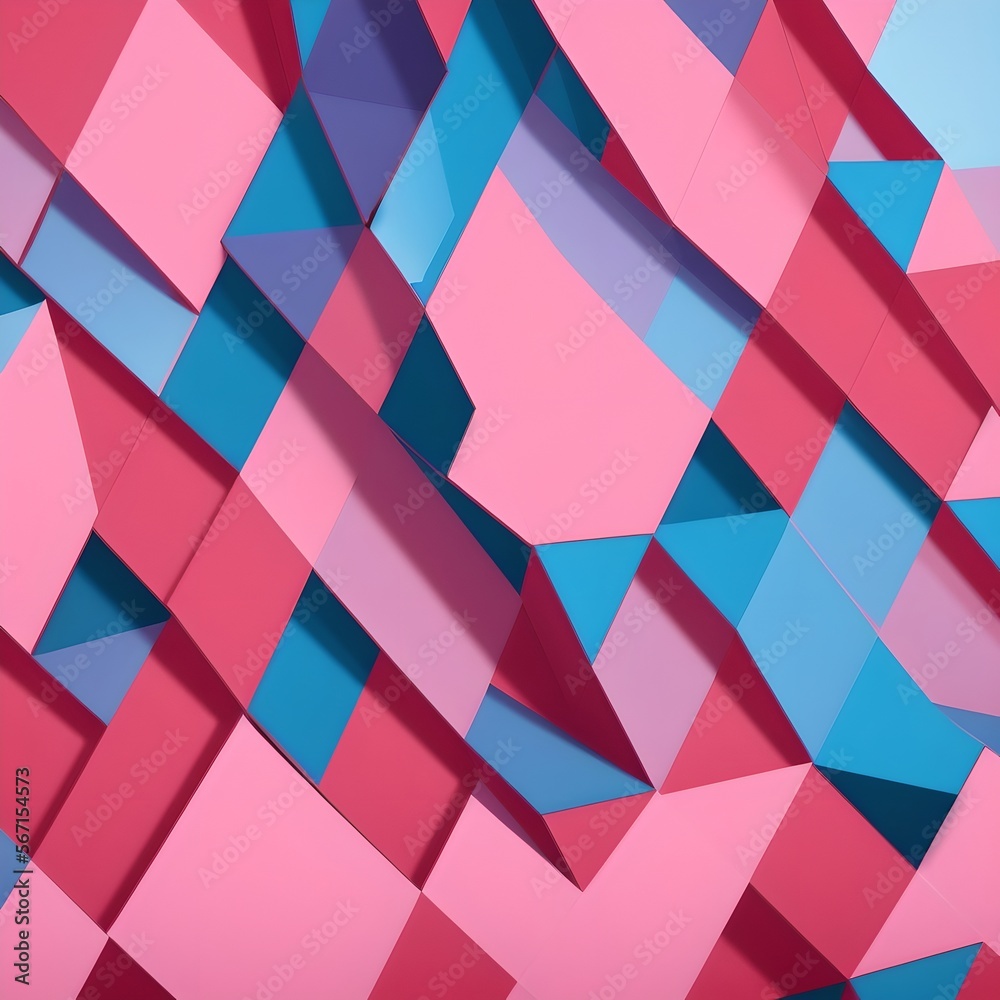 Geometric Low Poly 3D CGI Render Wallpaper Background, AI Generated ...