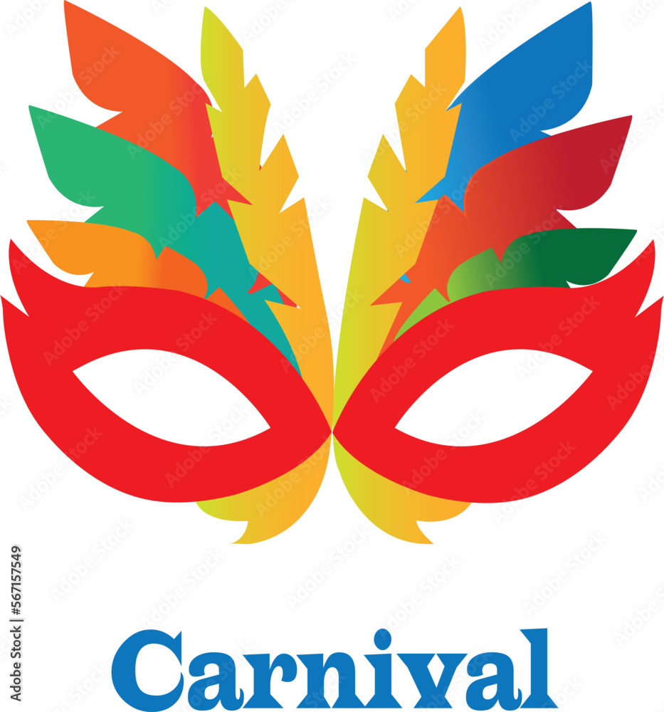 Máscara antifaz de carnaval colorido. Icono vector Stock Vector | Adobe ...
