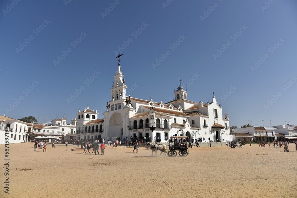 The famous contemporary Santuario de Nuestra Señora del Rocío ...