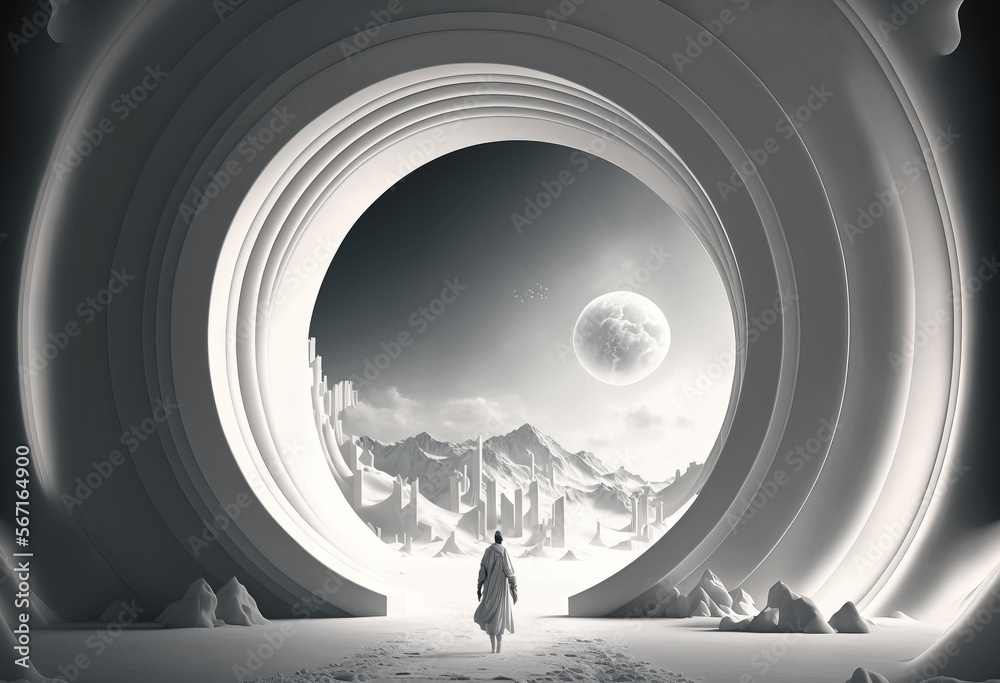 Fantasy fictional world. sketch art for artist creativity and ...