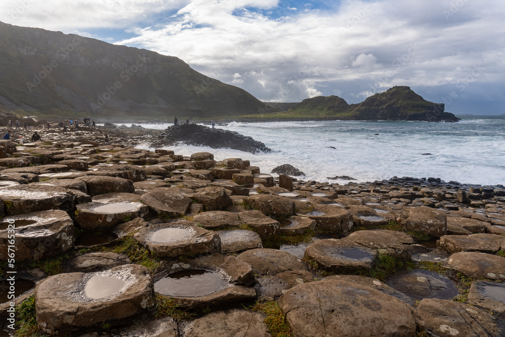 Giant's Causeway, area of interlocking basalt columns in Northern ...