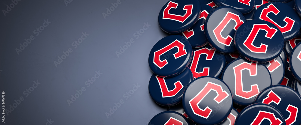 Logos of the American Major League Baseball Team Cleveland Guardians on ...