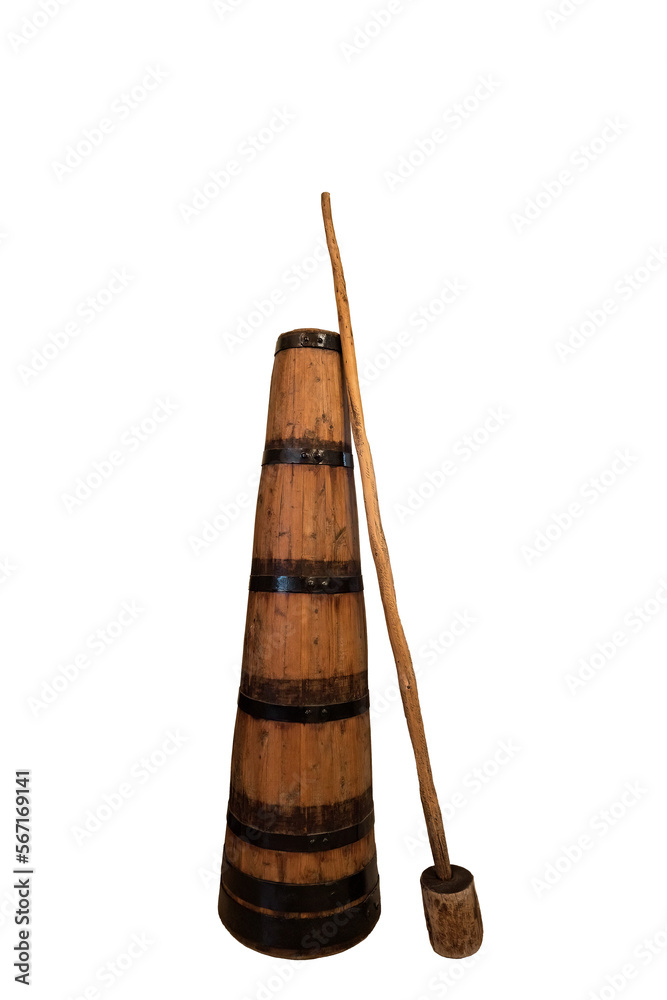 Traditional antique wooden Butter churn for hand-making butter from ...