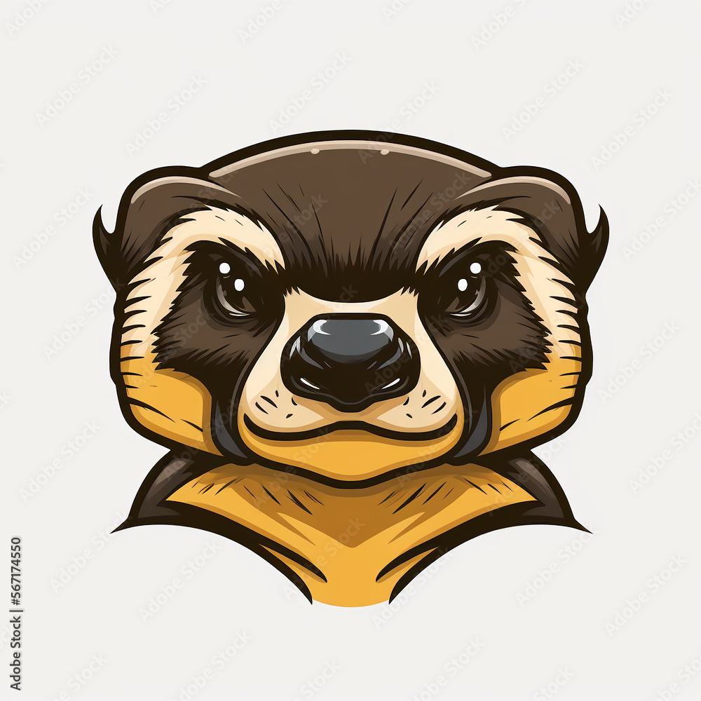 Honey Badger Cartoon Logo