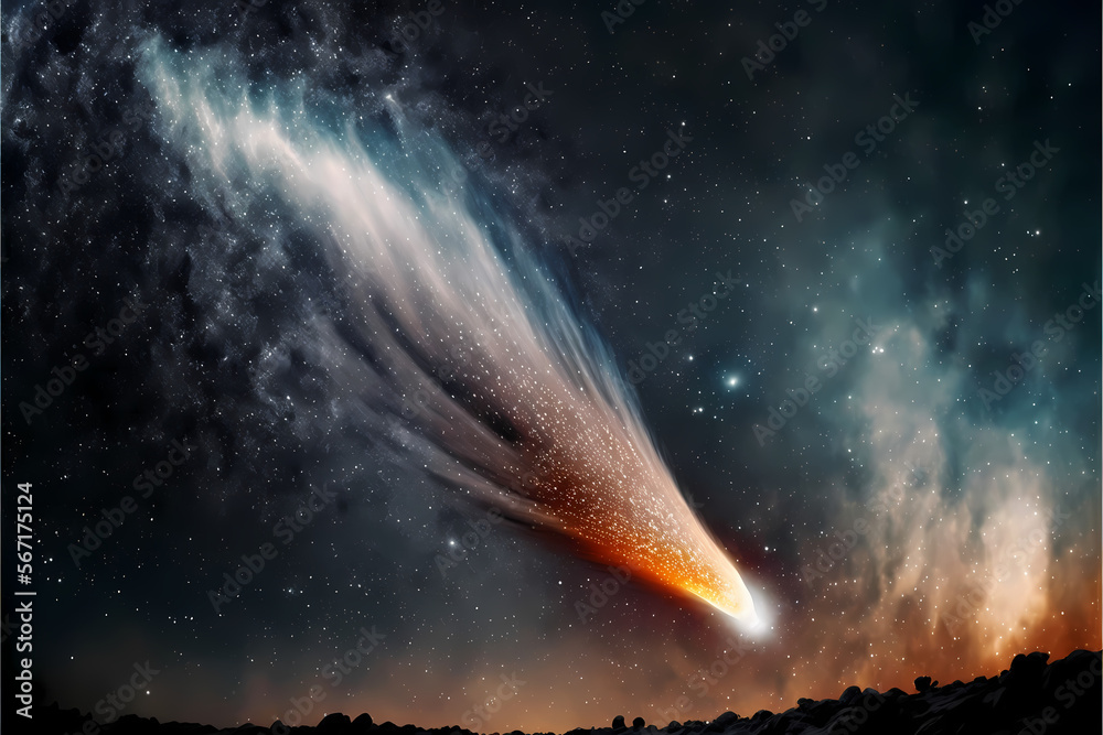 Comet, celestial body in space made up of rocks and ice. Wallpaper ...