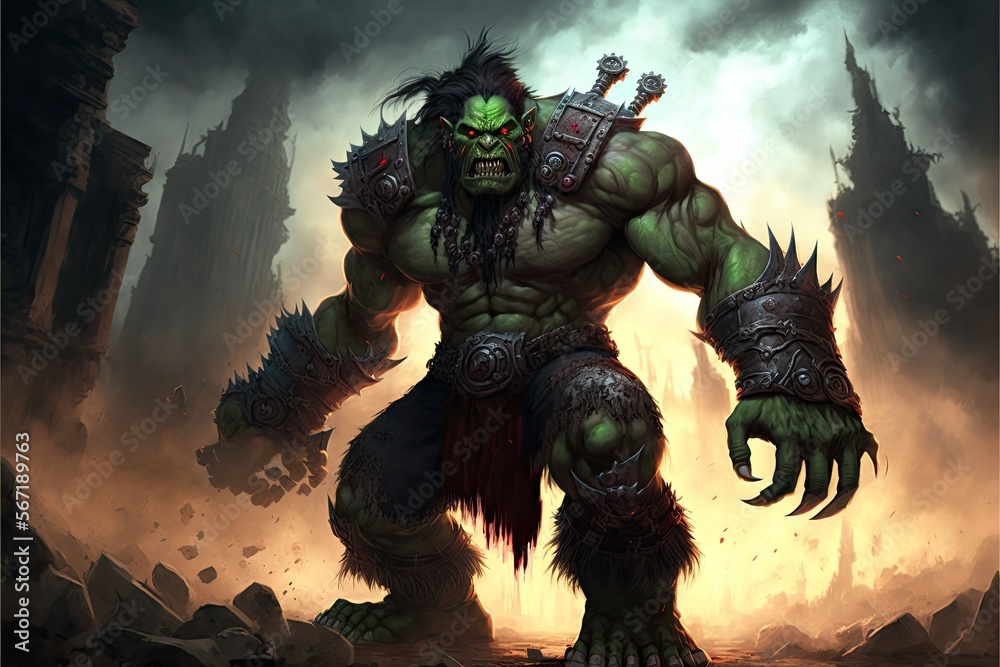 orc from World of warcraft universe fantasy style Defending the Dark ...