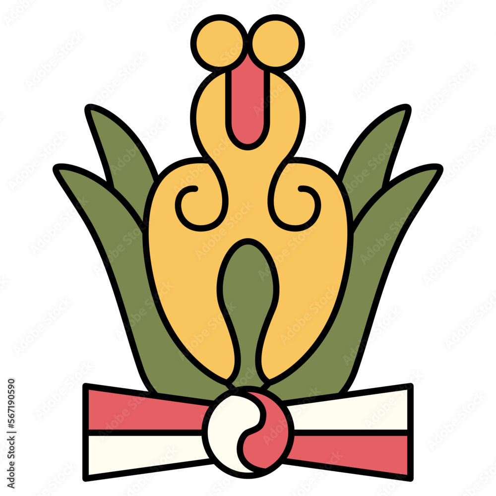 Stylized flower. Native American design of Aztec Indians from Mexican ...
