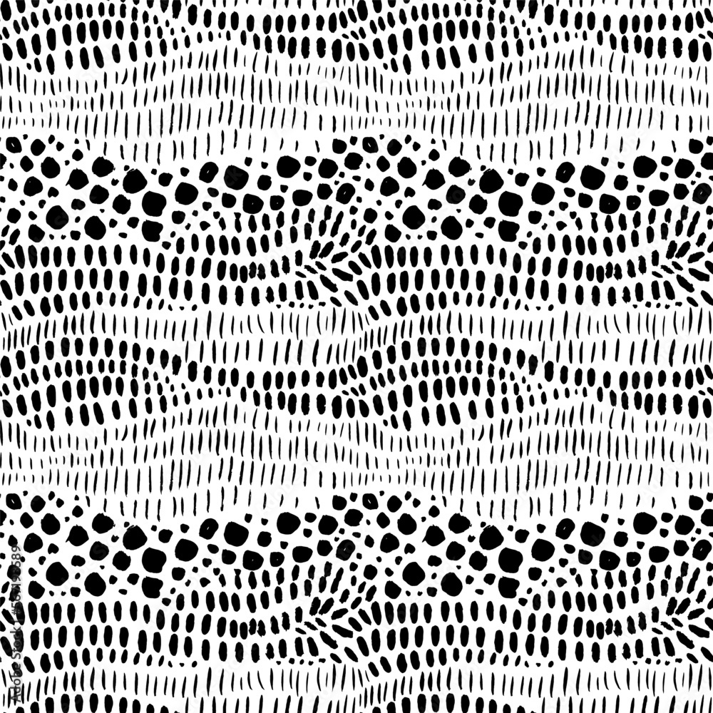 Freehand drawing vector diffused spots seamless pattern. Brush drawn ...