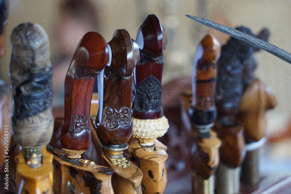 Keris with a natural background. Keris is one of the indonesian ...