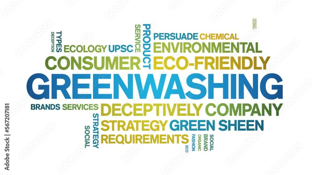 Greenwashing animated tag word cloud;text design animation kinetic ...