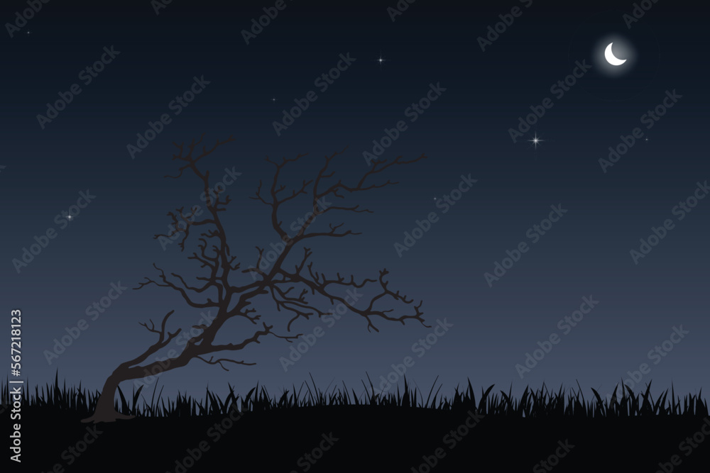 night sky with stars and moon. paper art style. Dreamy background with ...