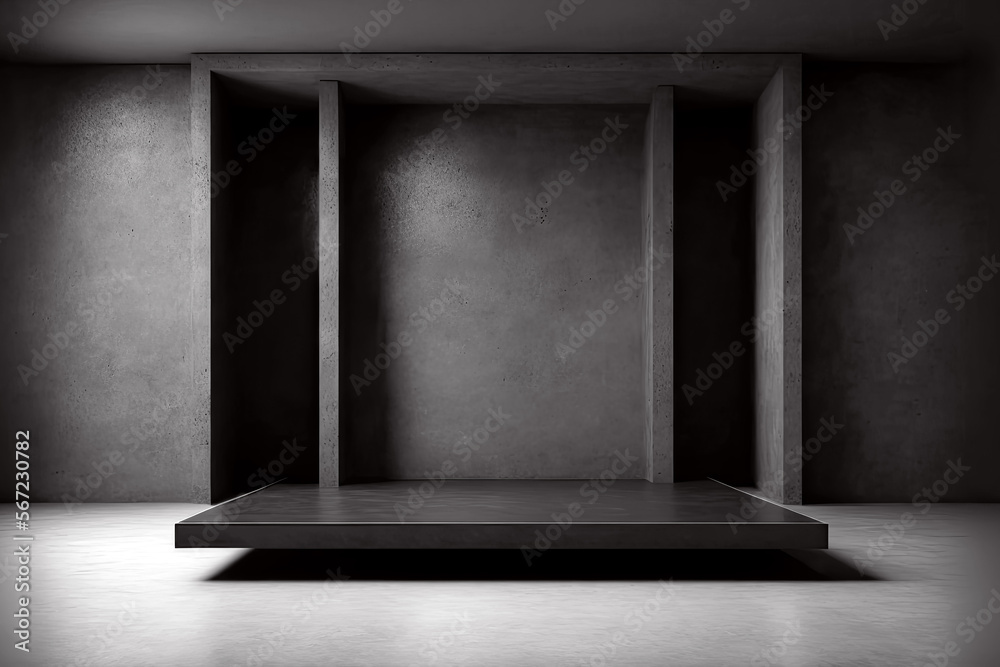 An empty, dark and eerie room with a cupboard and a bed. Perfect for ...