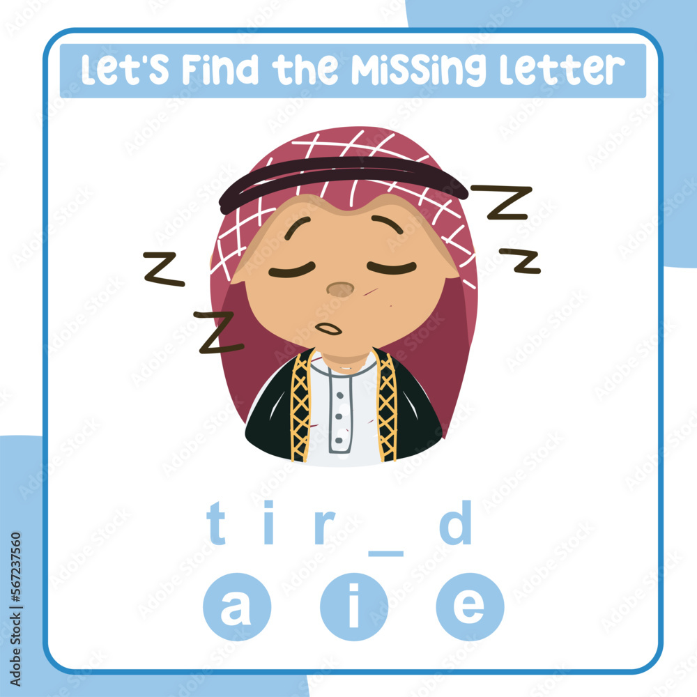 Complete the missing letter for feeling expression tired in English ...