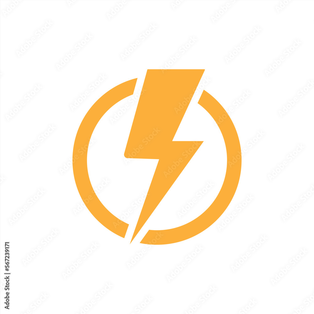 Lightning bolt icon sign and symbol with transparent background PNG ...