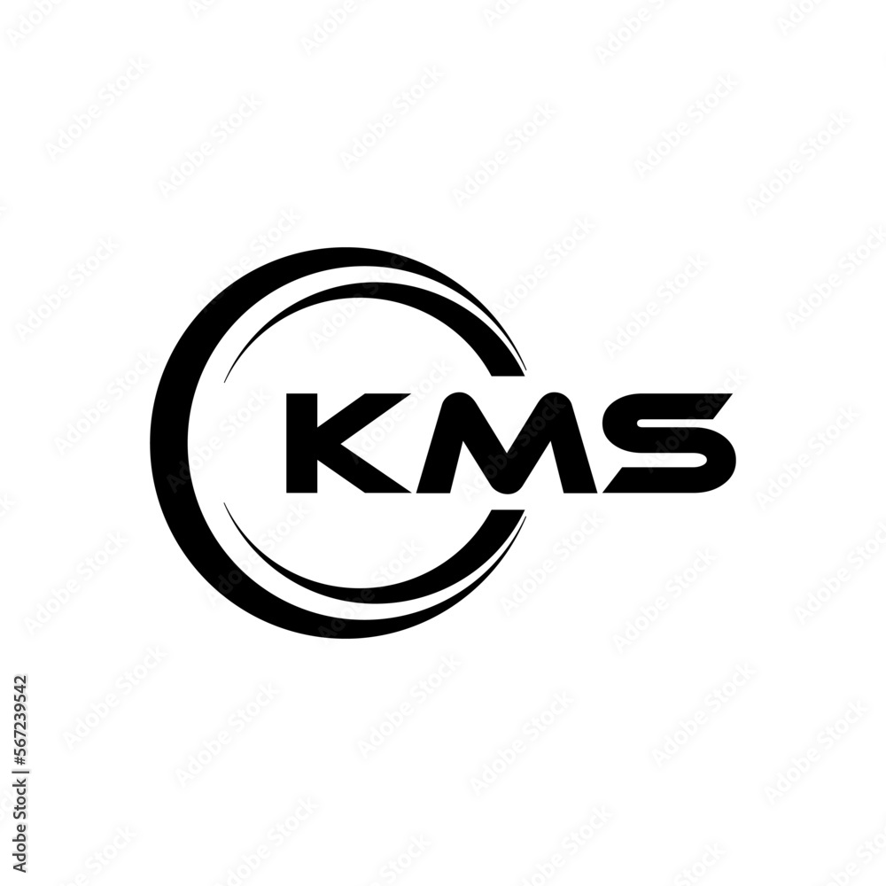 KMS letter logo design with white background in illustrator, cube logo ...