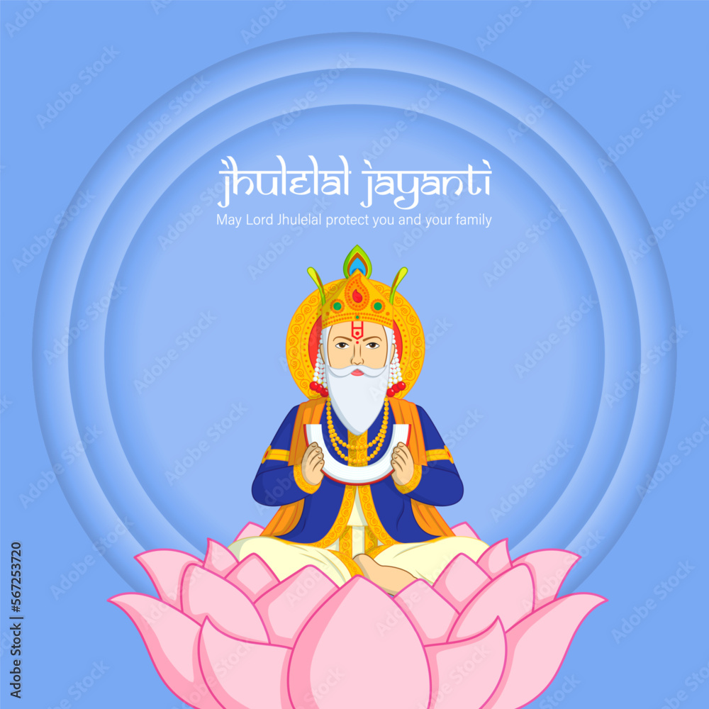 Vector illustration for Lord Cheti Chand Jhulelal Jayanti Sindhi Hindu ...