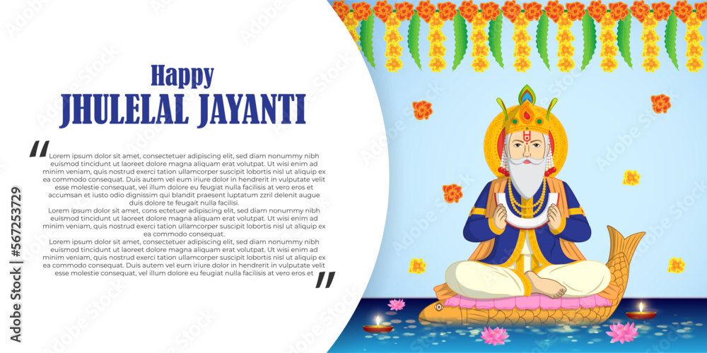 Vector illustration for Lord Cheti Chand Jhulelal Jayanti Sindhi Hindu ...