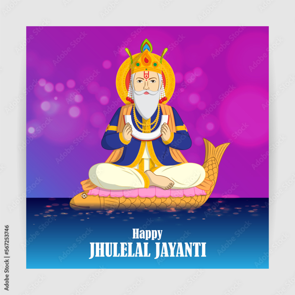 Vector illustration for Lord Cheti Chand Jhulelal Jayanti Sindhi Hindu ...