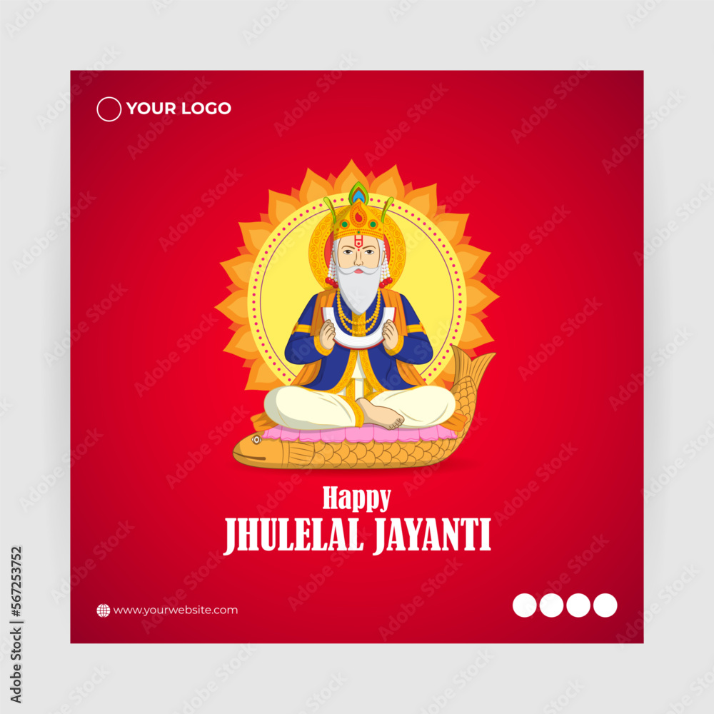 Vector illustration for Lord Cheti Chand Jhulelal Jayanti Sindhi Hindu ...