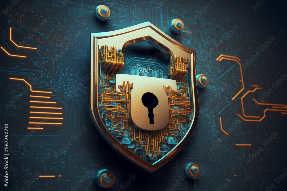 Cyber Security Risks in the World of Generative AI Stock Illustration ...