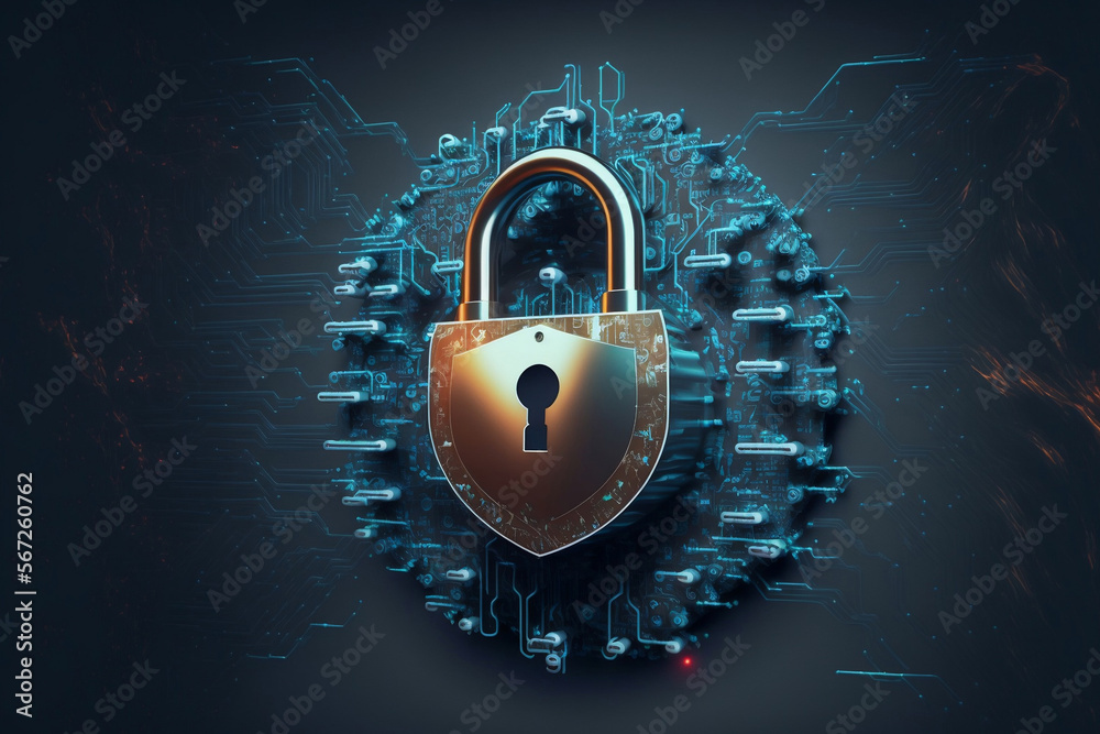 Cyber Security Risks In The World Of Generative Ai Stock Illustration