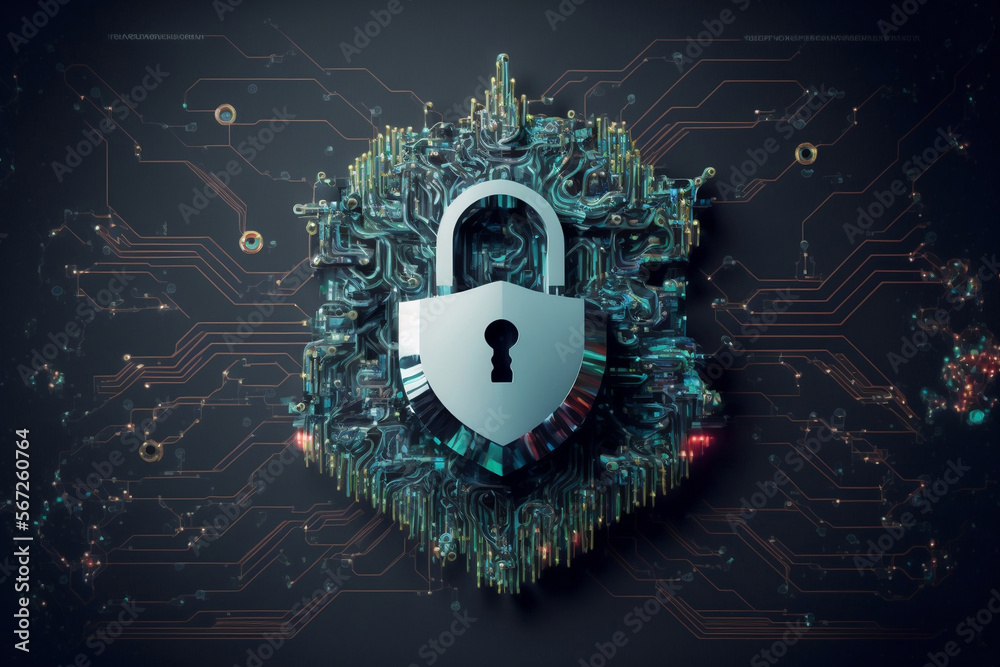 Cyber Security Risks in the World of Generative AI Stock Illustration ...