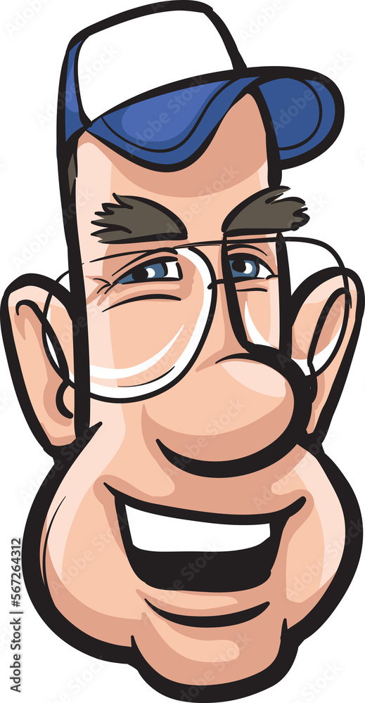 cartoon smiling plumber face - PNG image with transparent background ...