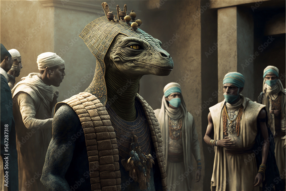 Reptilians living among us since the days of the pharaohs Stock ...