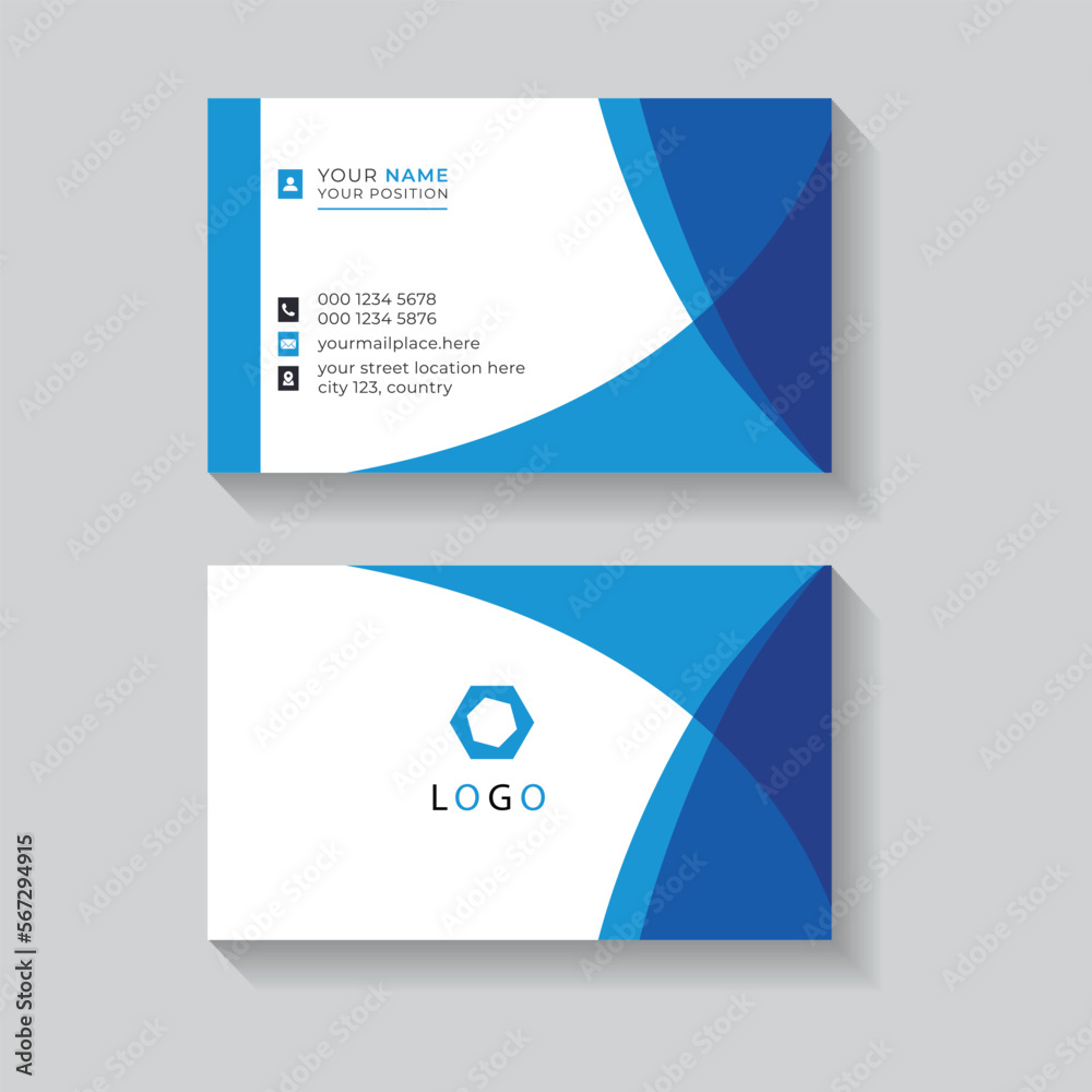 simple business card design Stock Vector | Adobe Stock