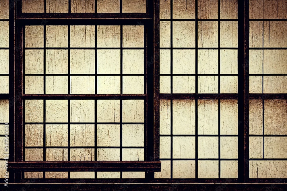 old wood window frame on transparent background png file. Generative AI ...