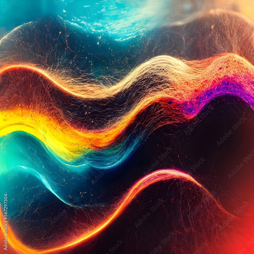 line sound wave particles colorful abstract back background design ...