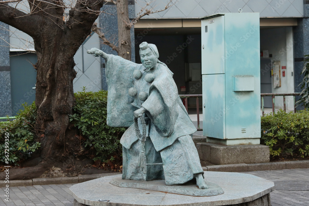 TOKYO, JAPAN - January 29, 2023: Kanjincho no Benkei statue in ...