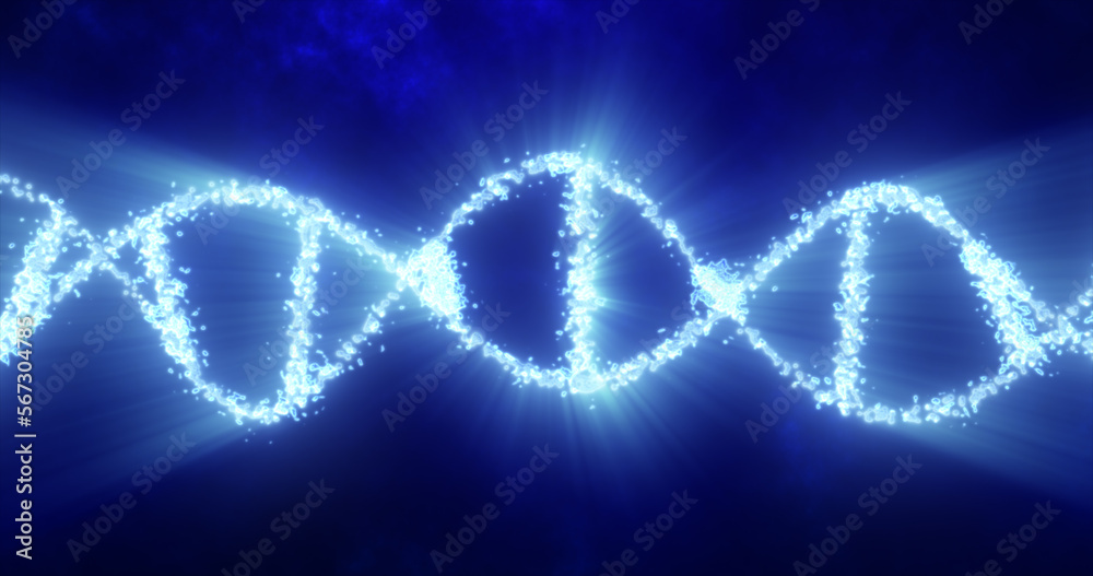 Abstract blue glowing energy spiral dna scientific futuristic high tech ...