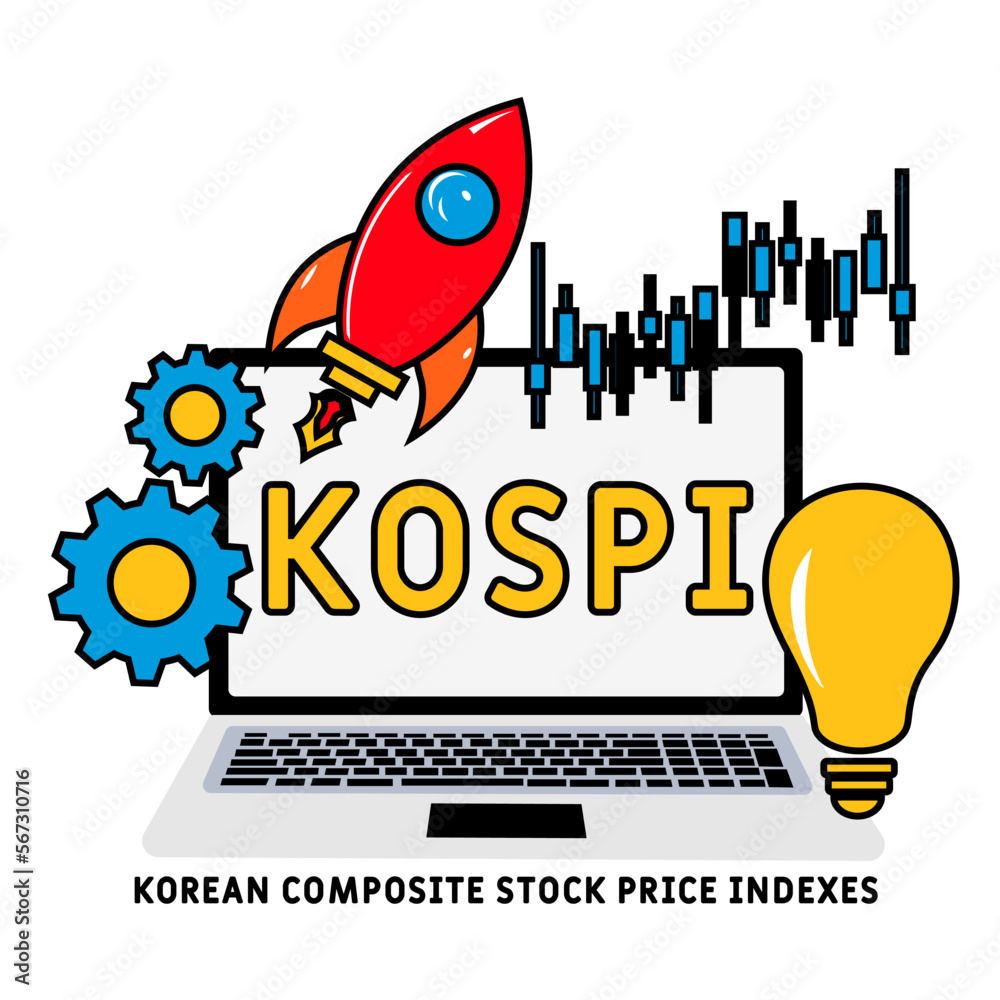 kospi - korean composite stock price indexes acronym. business concept ...