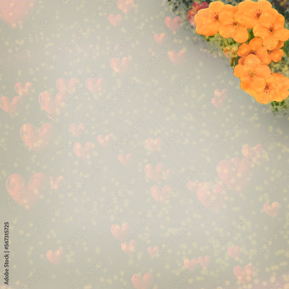 elegant floral art - Realistic botanical flower in corner and art ...