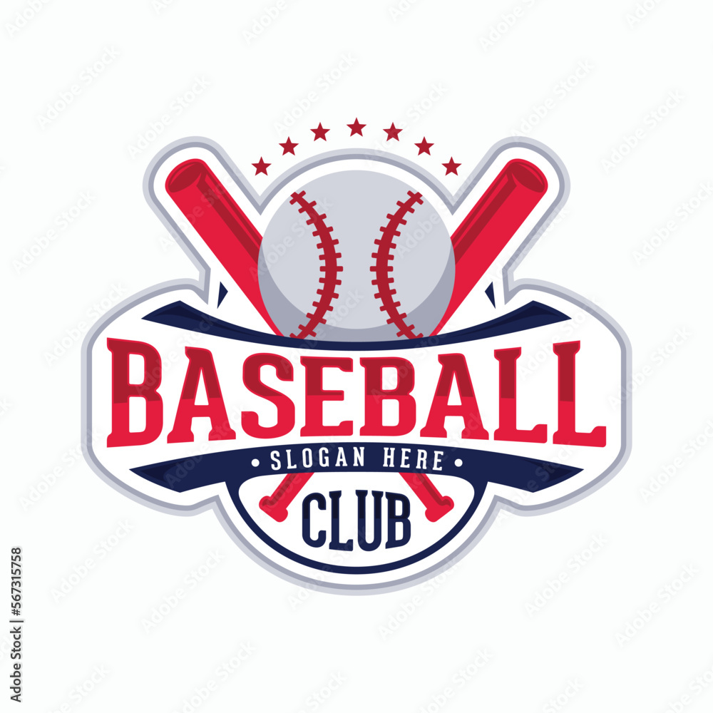 Baseball vector logo emblem design for sport team Stock Vector | Adobe ...