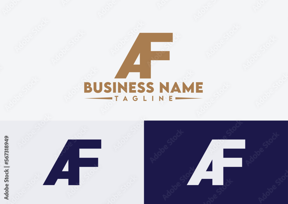 Letter AF logo design vector template, AF logo Stock Vector | Adobe Stock