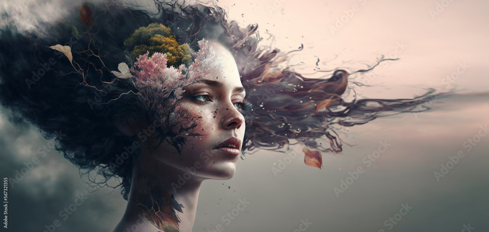 Conceptual Imaginative portraits evoking different moods, emotions and ...
