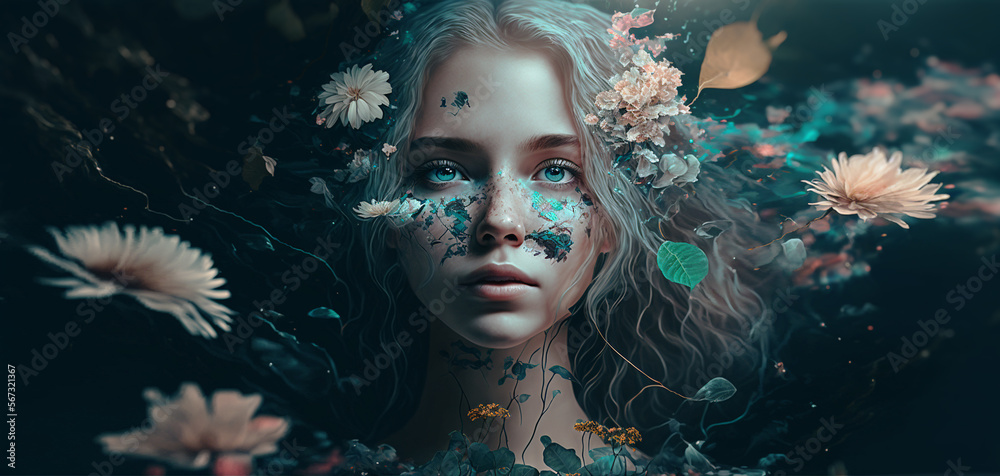 Conceptual Imaginative portraits evoking different moods, emotions and ...